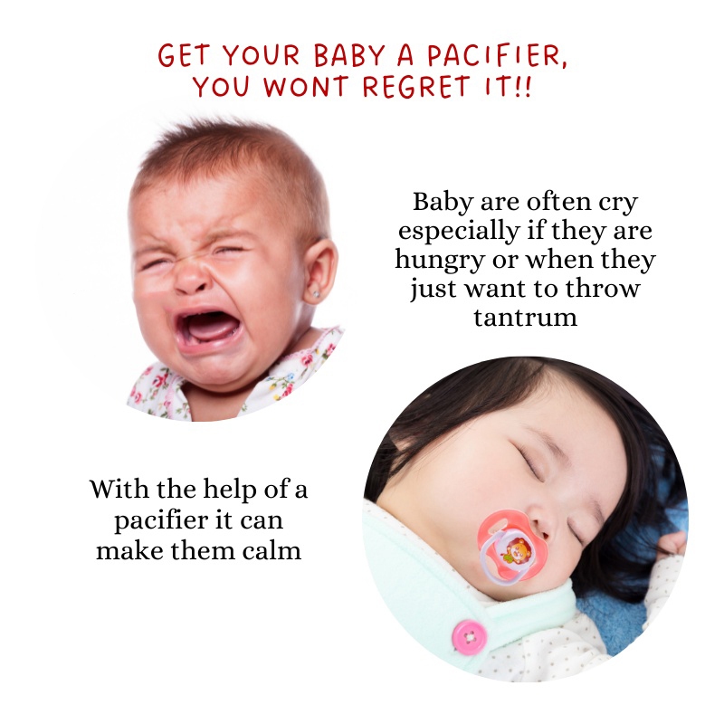 4 In 1 Baby Pacifier Cartoon Pacifier Set Round And Flat Head ...
