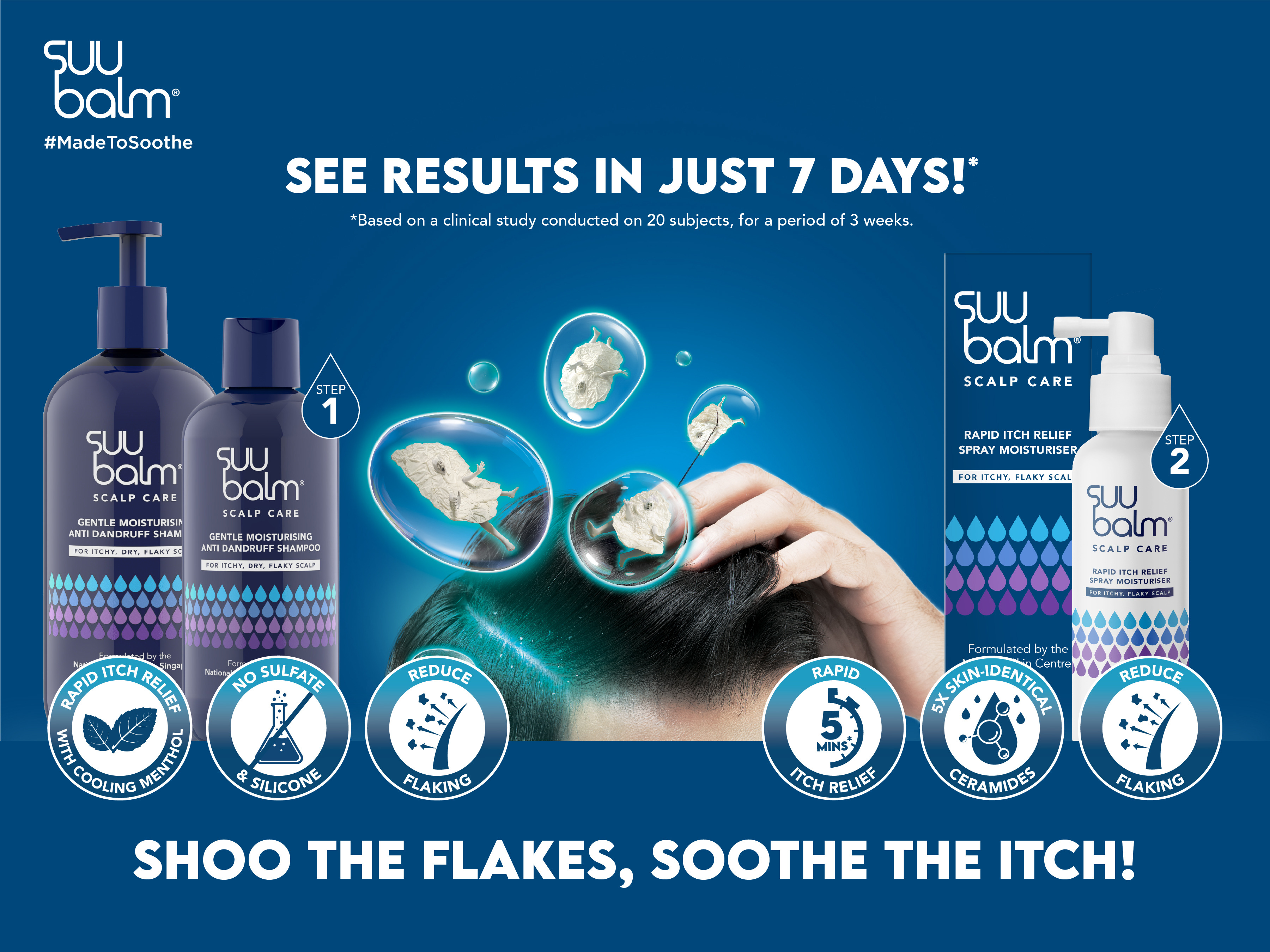 Suu Balm Gentle Moisturising Anti-Dandruff Shampoo 480ml | Eczema-Prone ...