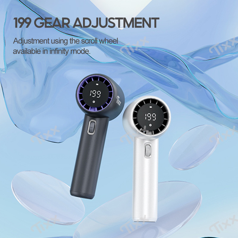 TIXX Turbo Fan with Cooling Effect 4000mah Portable Fan All Day Cooling ...