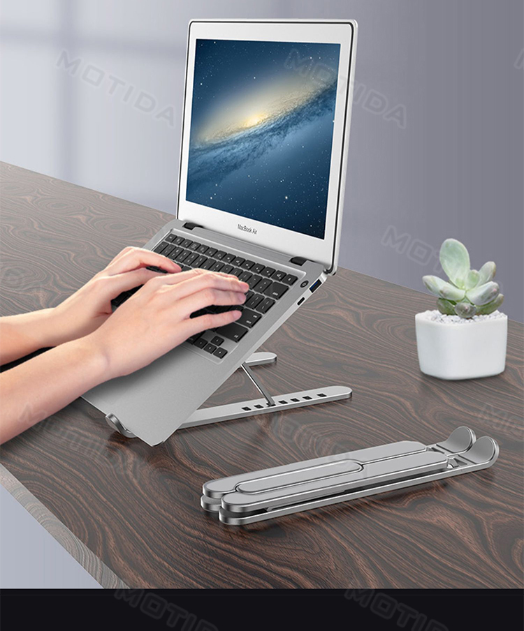 Plastic adjustable laptop stand foldable portable laptop notebook stand ...
