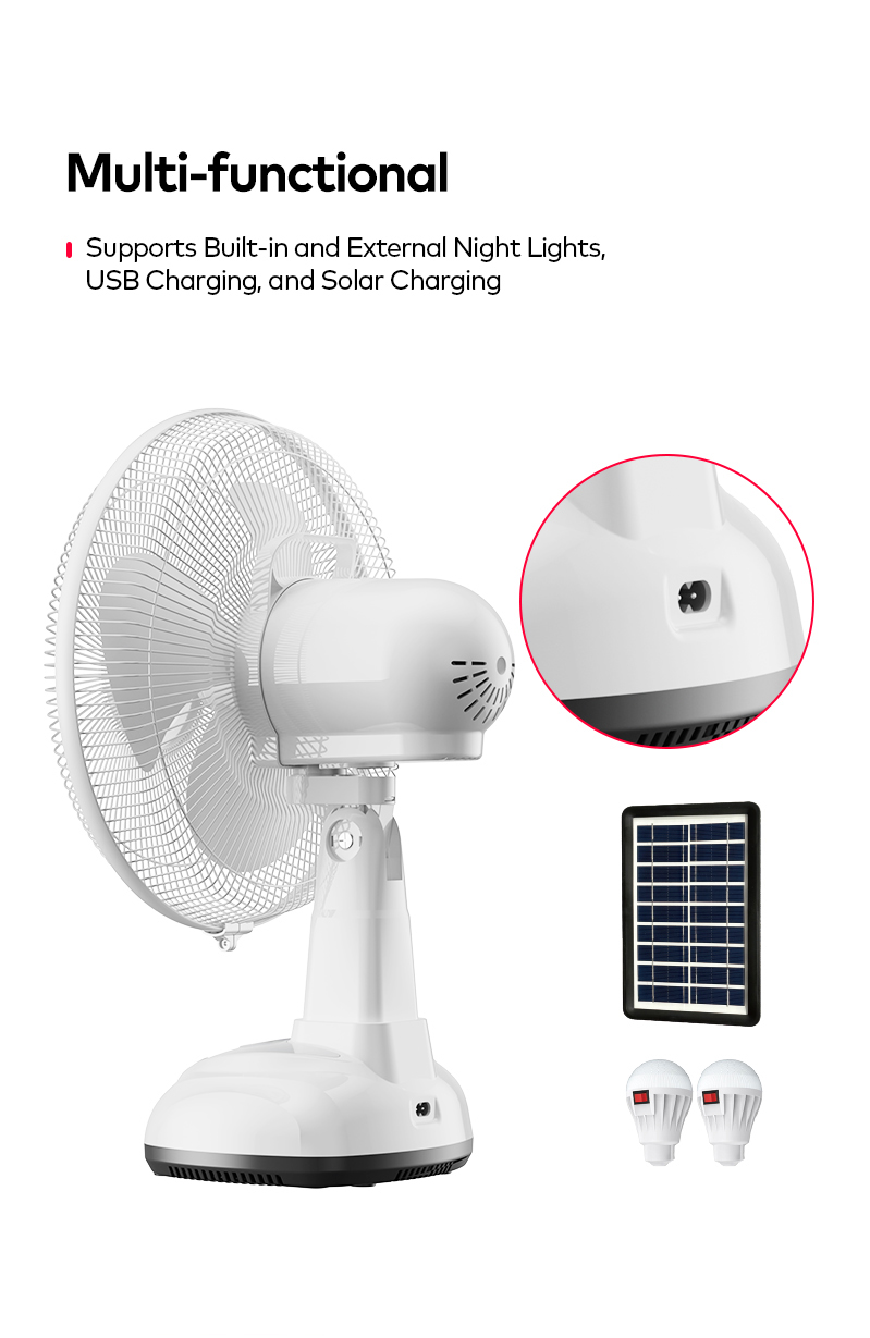 itel Electric Lonter Fan 12 Inch Countertop 24W Energy Storage Fan IF12 ...