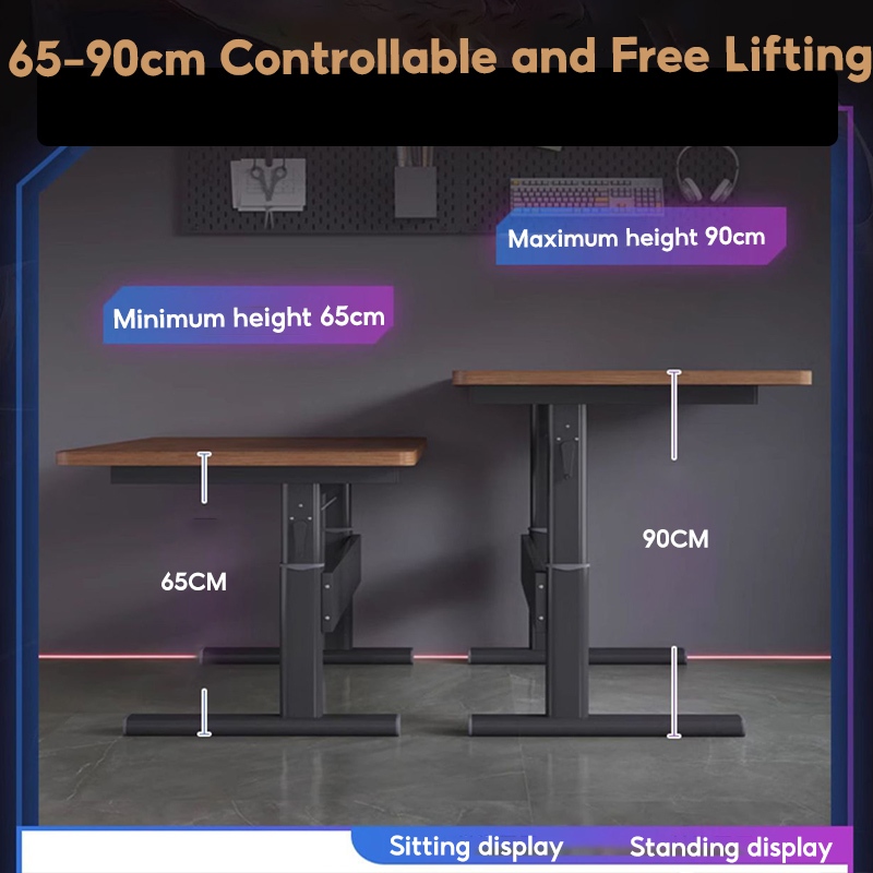 【Adjust Height】Study Desk Adjustable Desk Computer Desk Desktop Esports ...