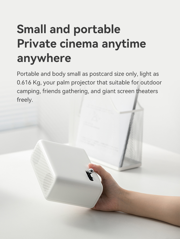 Wanbo Mini Pro Smart Portable Bluetooth Projector 1080P Decode Easy to ...