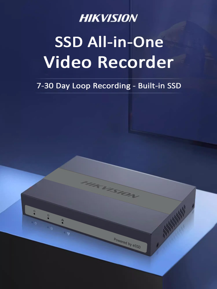 Hikvision EDVR Built in SSD storage chip 2MP 4CH 8CH H.265 Motion ...