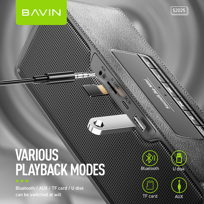 BAVIN S2025 Portable Bluetooth Wireless Speaker Long Endurance High ...