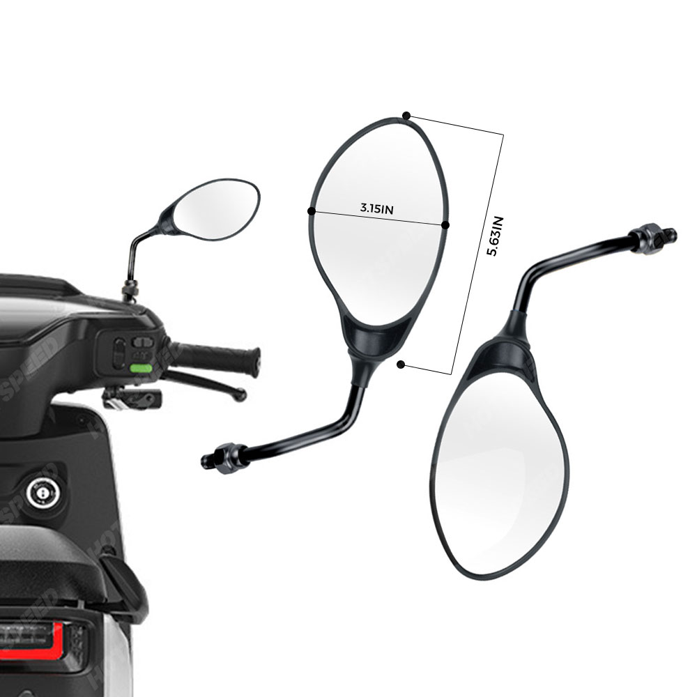 HOTSPEED Side Mirror for Motorcycle YAMAHA Y125ZR H2C Clear Lens No ...