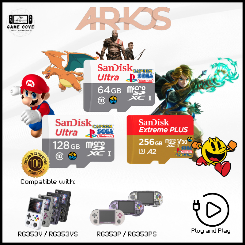 Ark OS SD Card JEL OS Compatible with RG353VS RG353V RG353P RG353PS ...