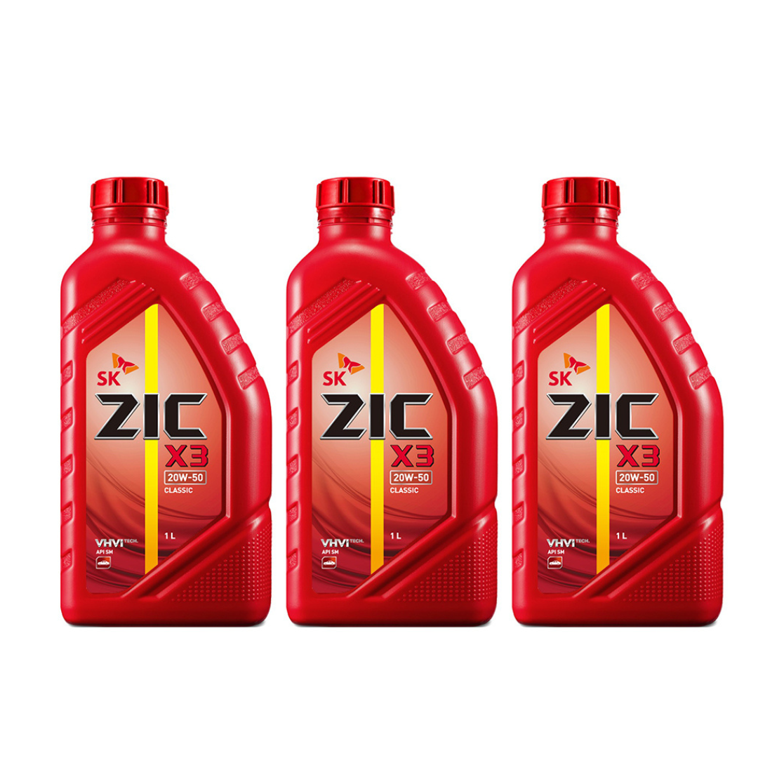 SK ZIC X3 20W-50 3 Liters | Semi Synthetic Premium Car Engine Oil ...
