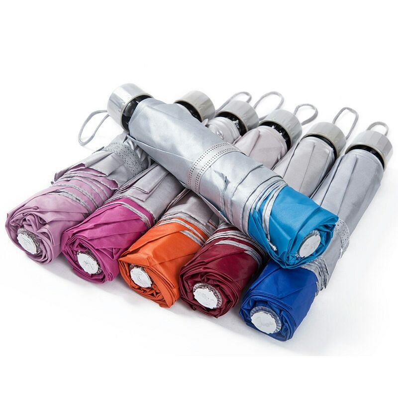 JNK #321 Umbrella 3Folds UV Protection 7Ribs Silver Backing Windbreaker ...