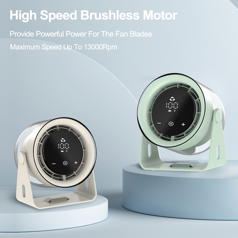Orashare DF03 High Speed Desk Fan Rechargeable Fan 100 Gears Strong Wind Digital Display Fan ...
