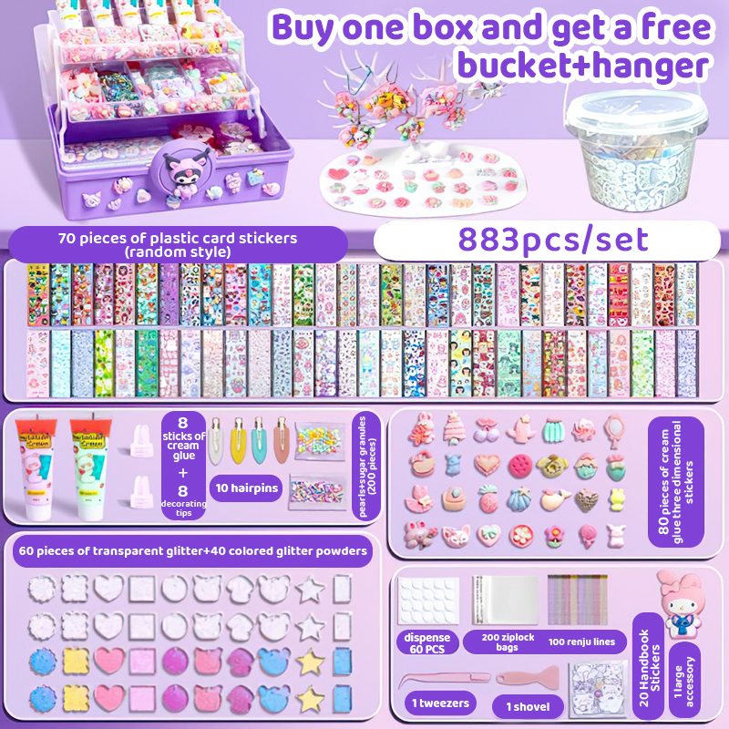 Guka Set Box Guka Sticker Tool Set Child Gift Pack Accessories Goo Card ...