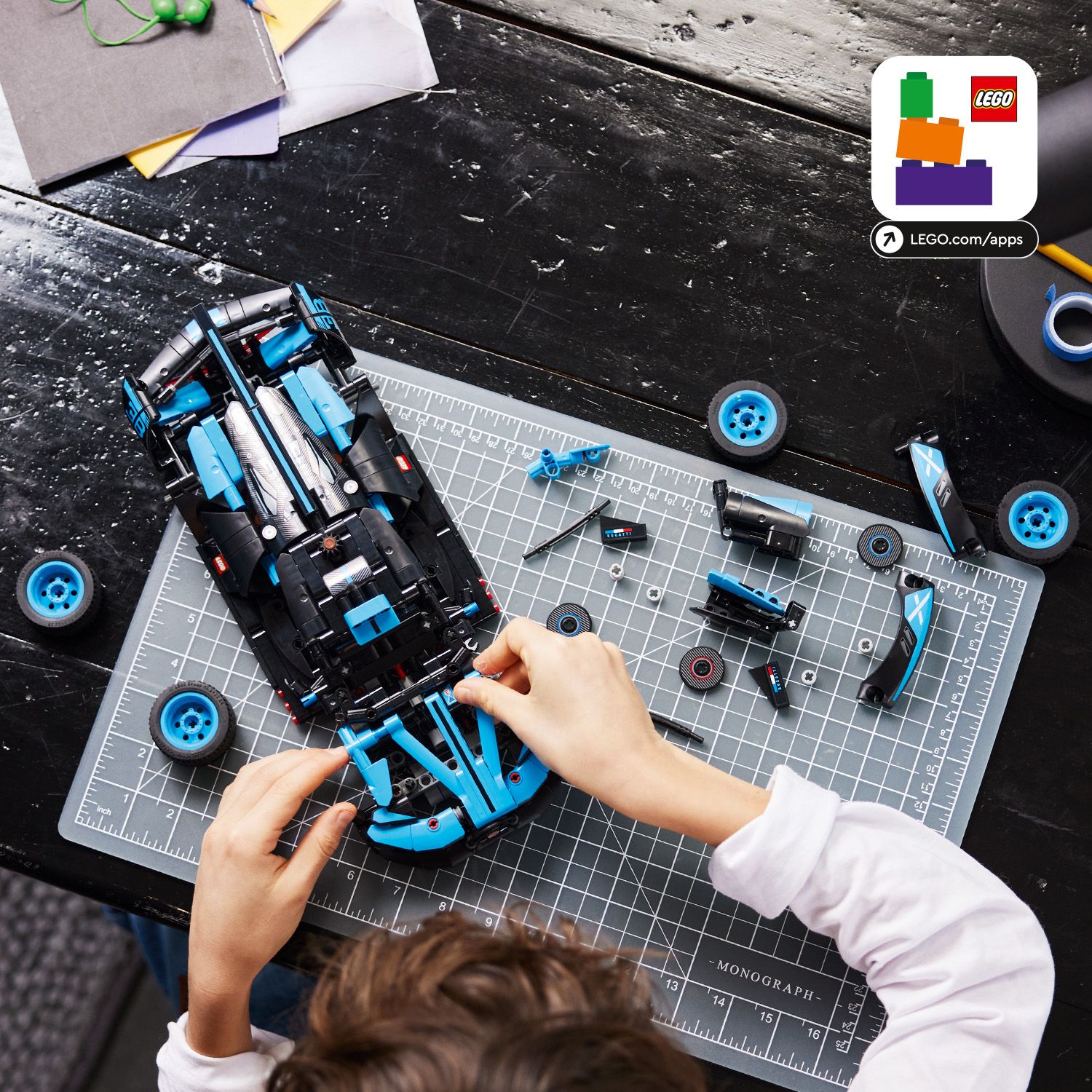 LEGO Technic 42162 Bugatti Bolide Agile Blue Building Toy Set (905 ...