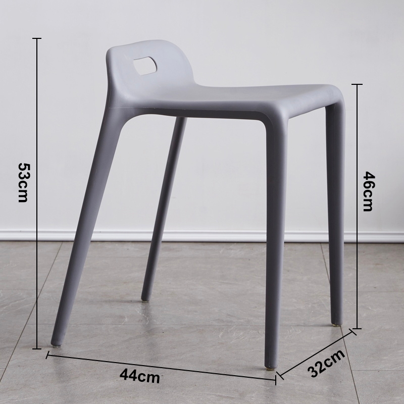 Nordic Stackable Plastic Stool Chair Dining Chairs Coffee Chair Home ...