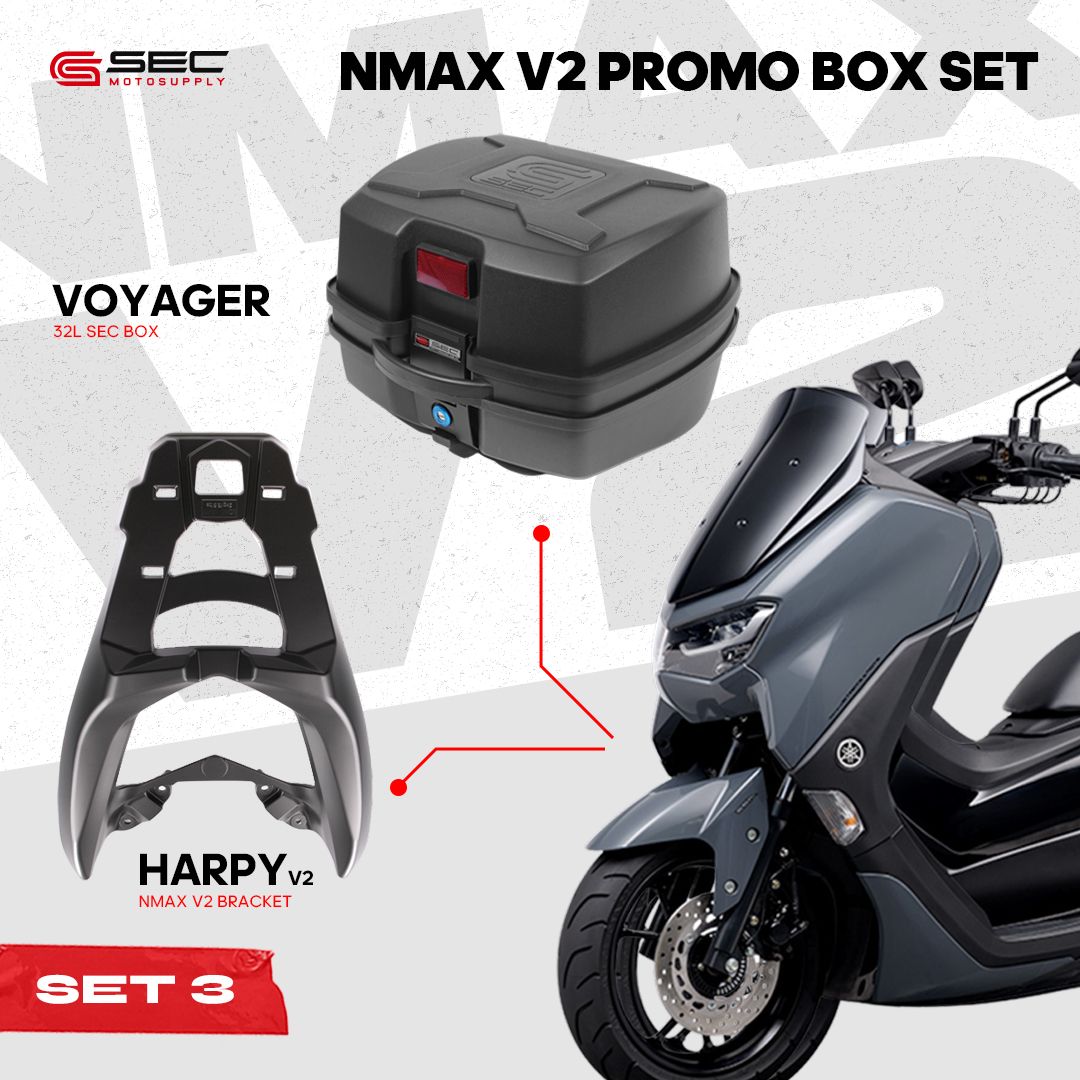 Sec TopBox with Bracket Bundle For Yamaha NMAX V2 Motorcycle | Shopee ...