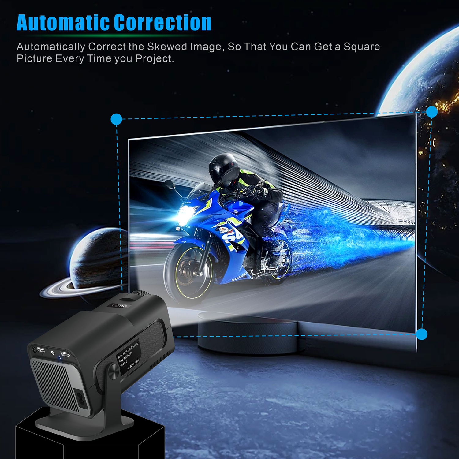 GOOJODOQ Mini Projector for Phone 4K Ultra HD 1080P Laptop Screen ...