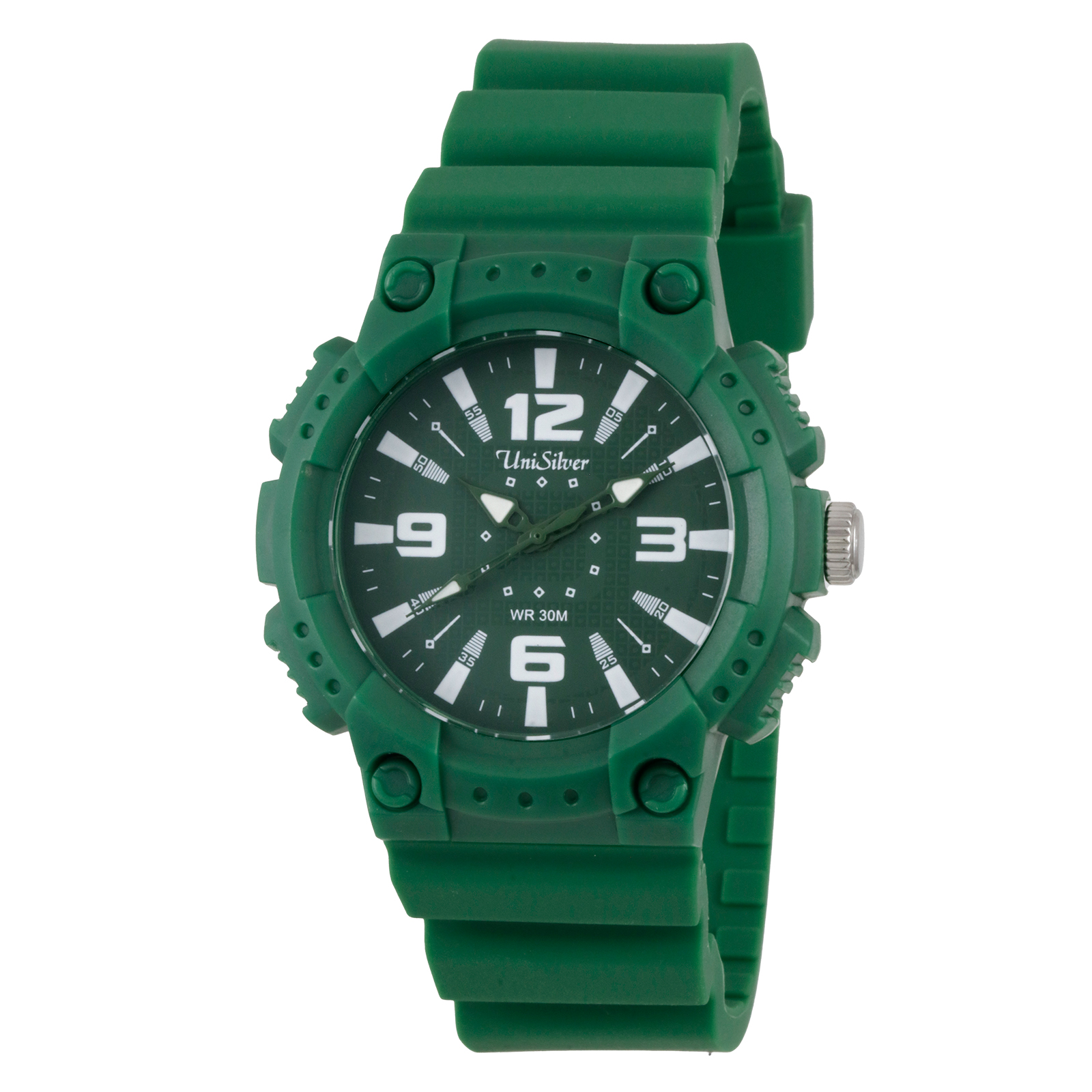 UniSilver TIME Women's / Medium Size Green Analog Rubber watch KW5035 ...