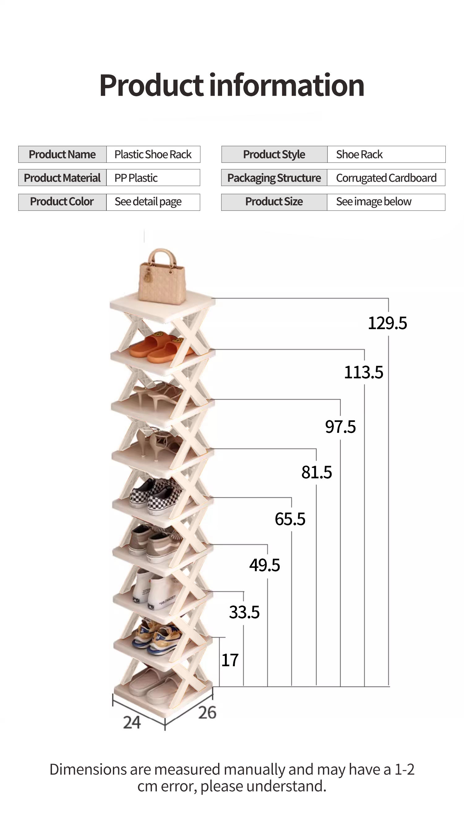 PMOP 3-9 Layer Creative X-shaped shoe rack Simple Home Folding Stand ...