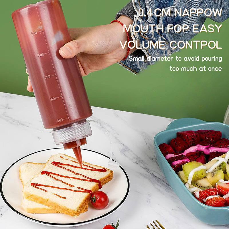 Multi-Purpose Sauce Squeeze Bottle Clear Plastic Lightweight Waterproof ...