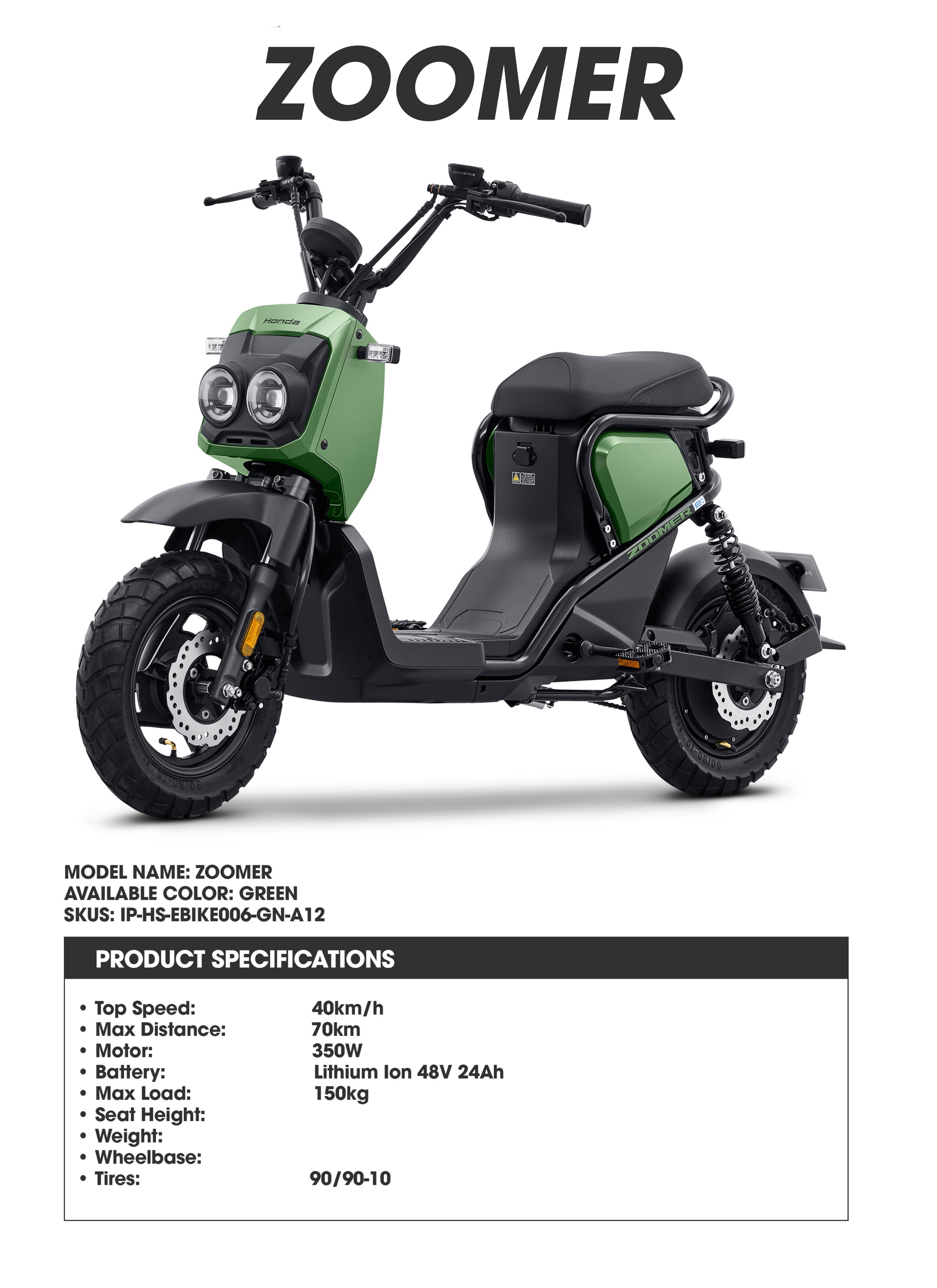 Zoomer Electric Scooter | Shopee Philippines