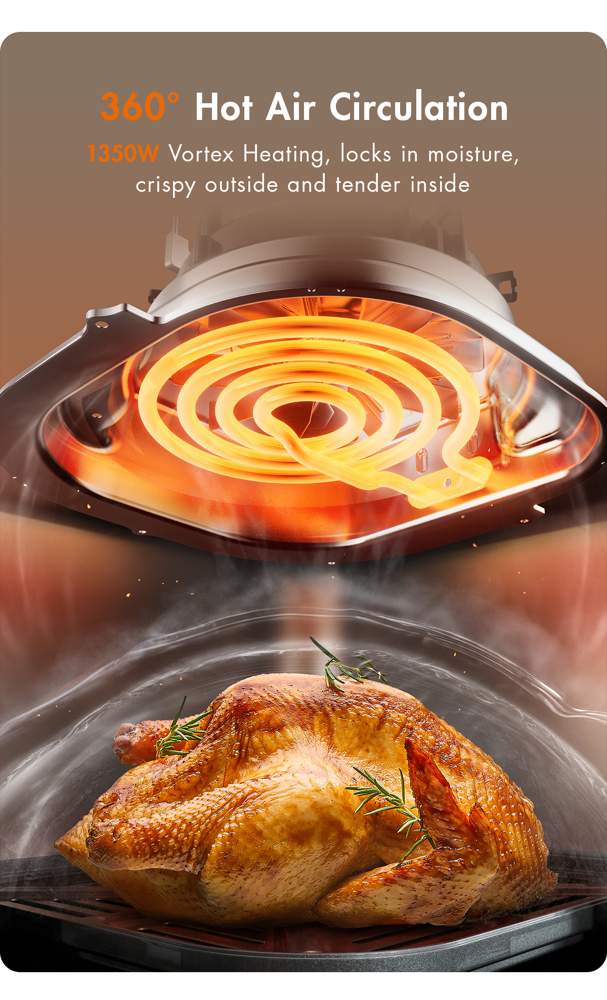 Gaabor Air Fryer Dual Rotary Knob Transparent Window 10 Menus+Reheat ...