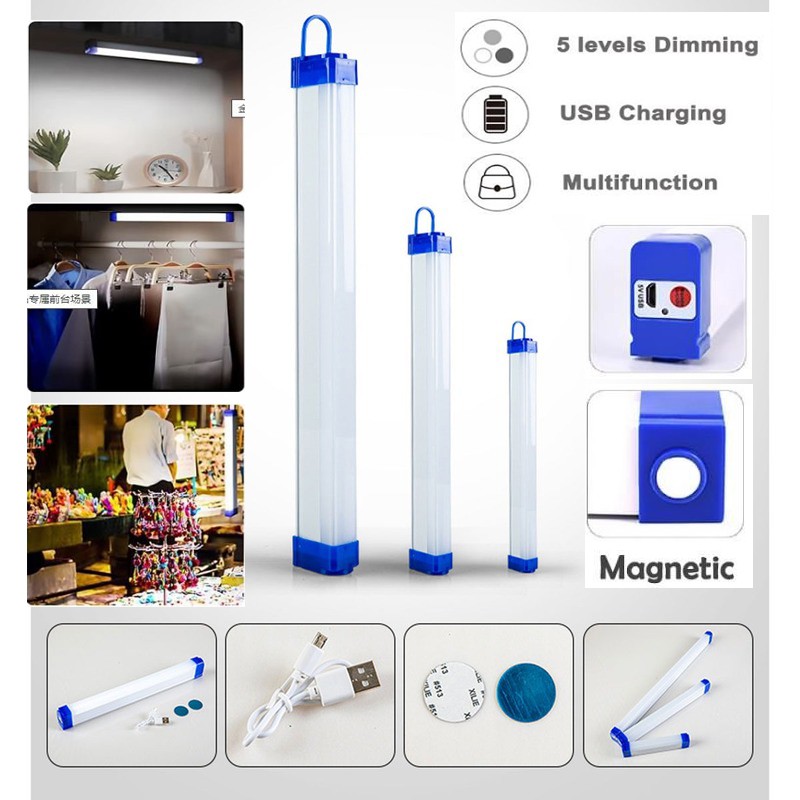 【Buy 1 Take 1】LED Emergency Lights Rechargeable Light Tube USB T5 ...