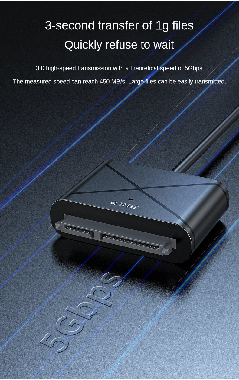 USB 3.0 to SATA Cable 22 Pin 6Gbps for 2.5 Inch SSD / 3.5 Inch HDD ...