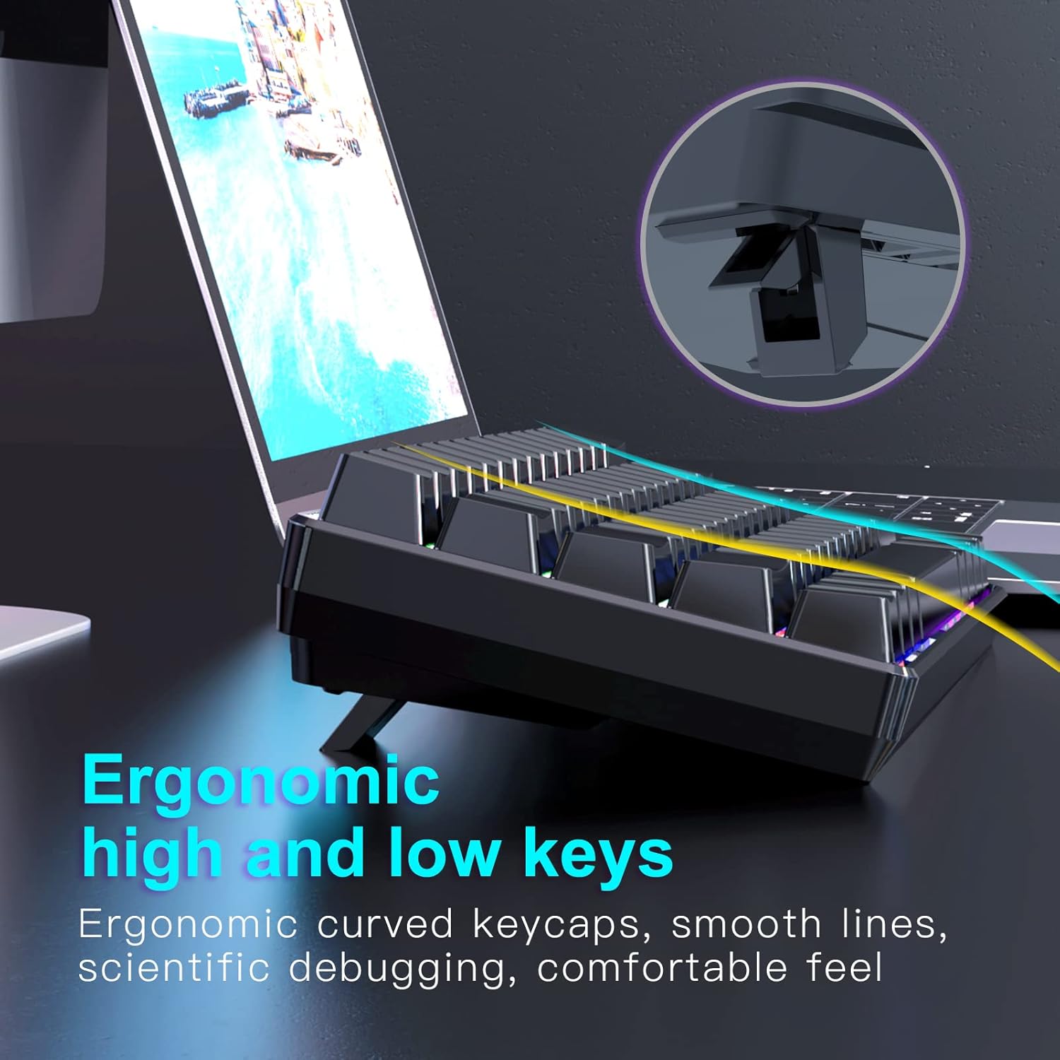 Zeus 61 Key Wired Type C Mechanical Keyboard With Blue Switch RGB ...