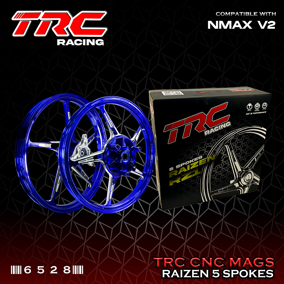 TRC CNC Mags Raizen 5 Spokes (1.6 F x 1.6 R x 17) Malaysian Concept for ...