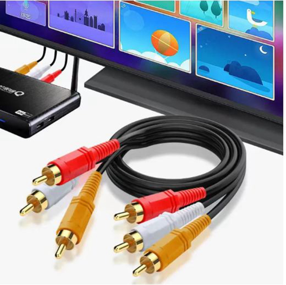 Jack Plug 3 Rca To 3 Rca Cable For Audio Video VHS | Shopee Philippines