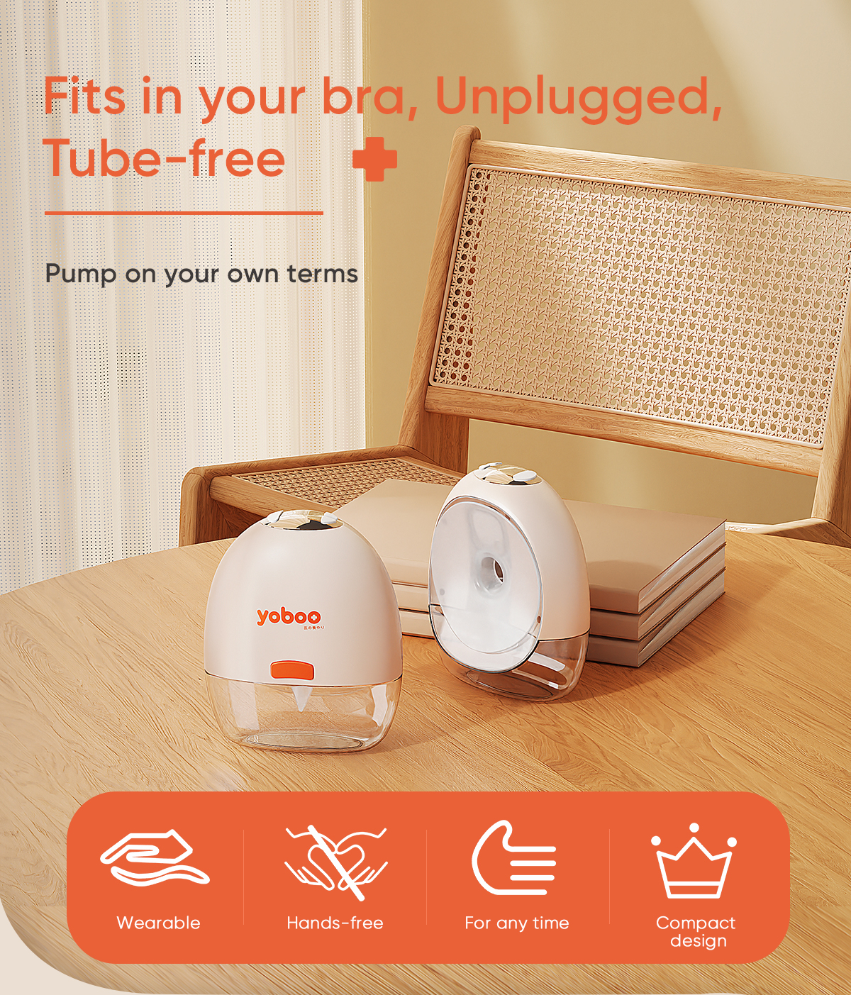 Yoboo Wearable Hands-Free Breast Pump With 150ml Capacity | Shopee ...