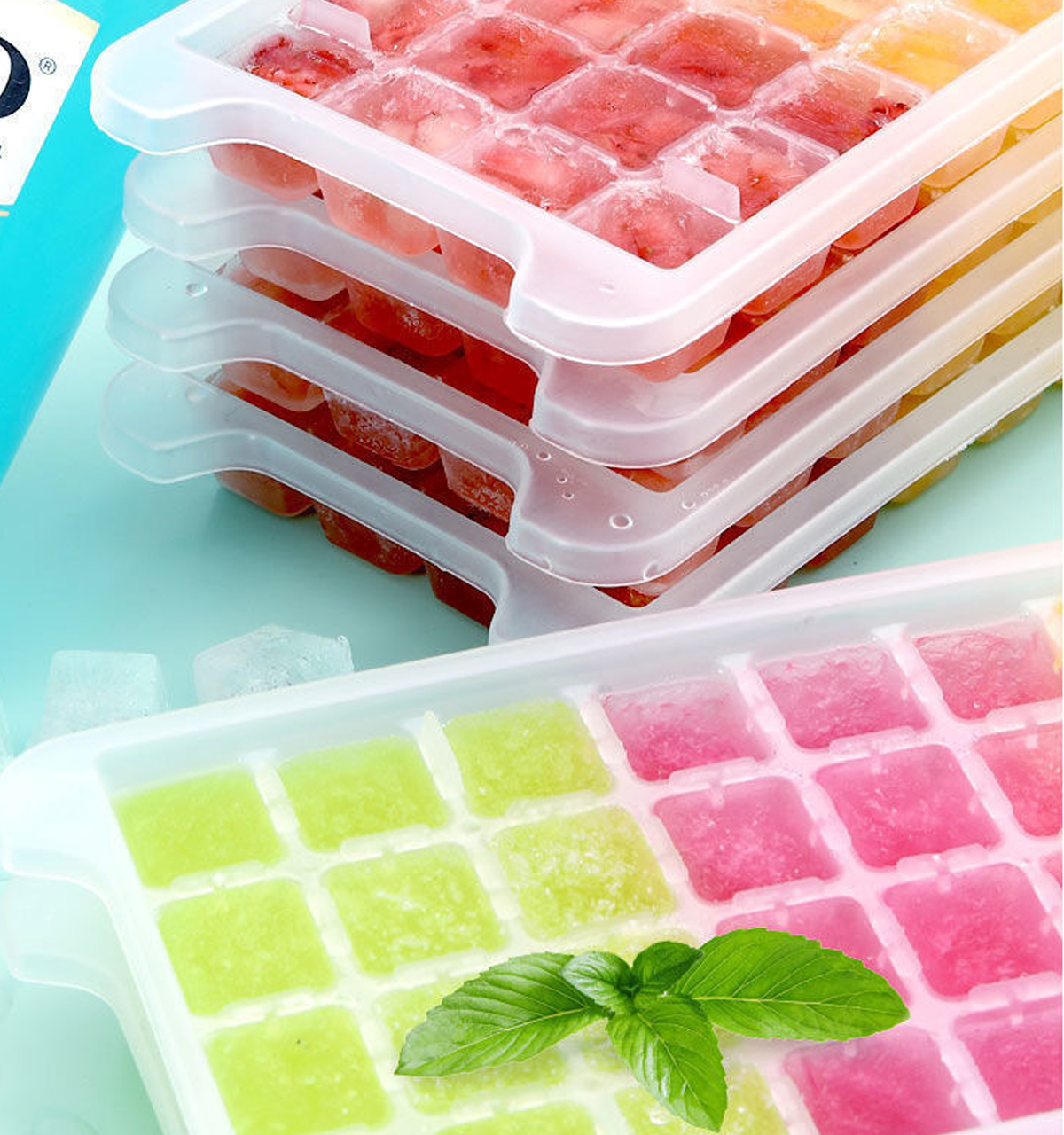 144 grids With box Ice shovel Cream Cocktail Cold Drink Ice Molder Ice ...