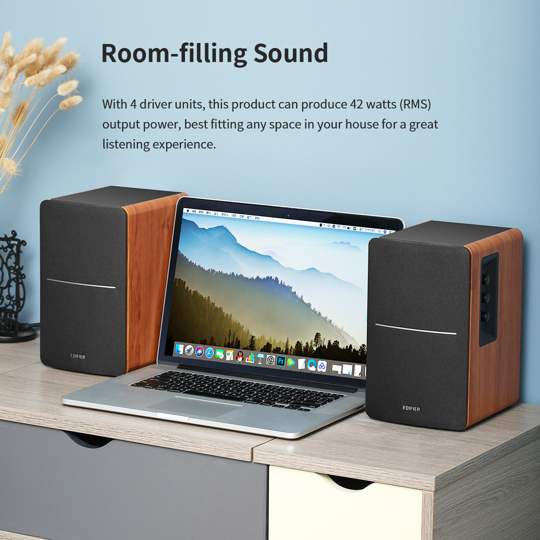 Edifier R1280DB Powered Bluetooth Bookshelf Speakers - Optical Input ...