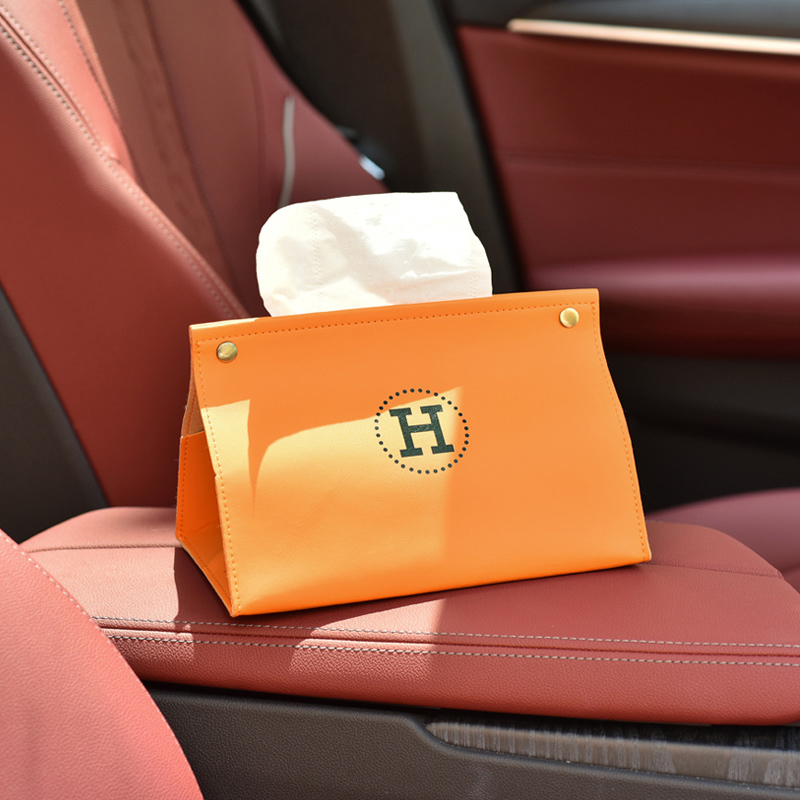 Portable PU Leather paper towel tissue Box Home Office Car Bed/Bath ...