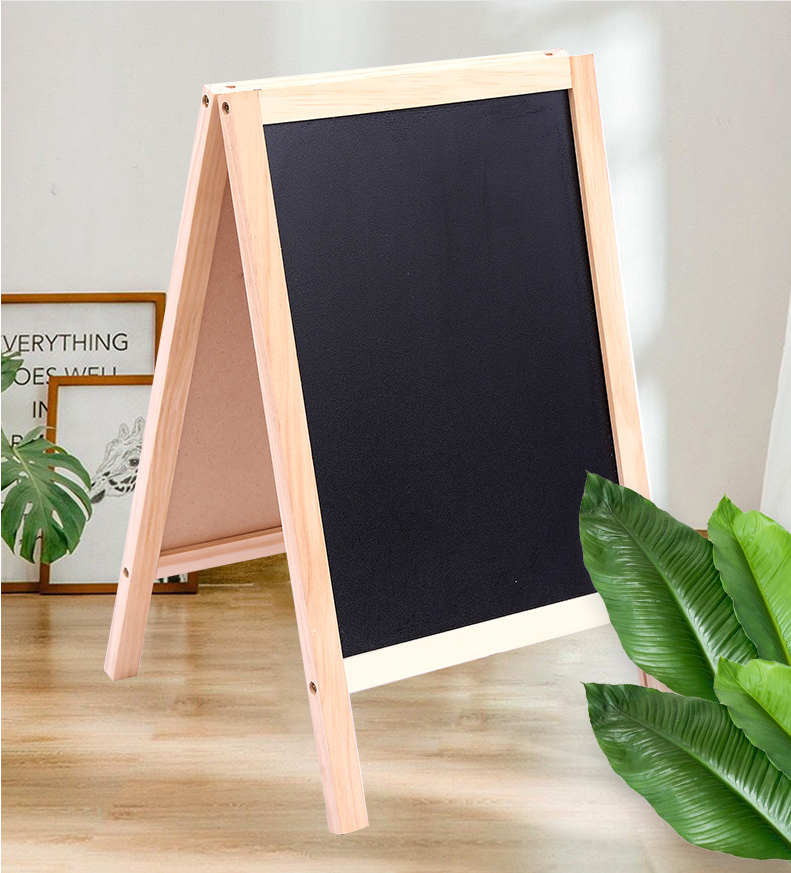 Free colored chalk double Wooden Bar Coffee shop Display Learning ...
