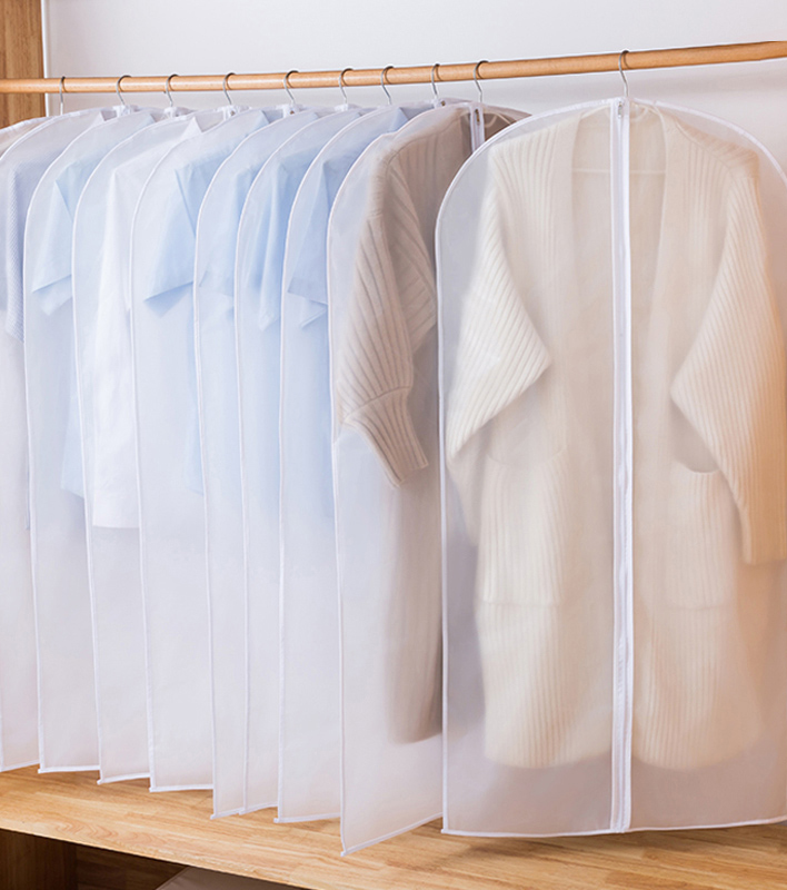 PEVA Transparent Clothes Protector Clothing Cover Dress Storage Bag ...