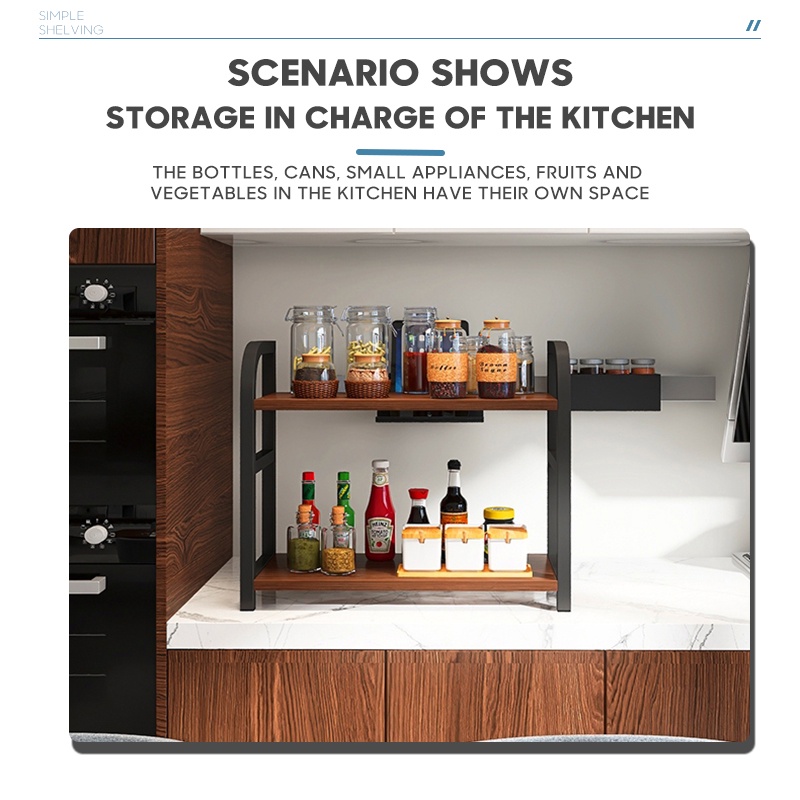 MAXCOOK 2/3 Tiers Spice Rack Kitchen Rack Organizer | Shopee Philippines