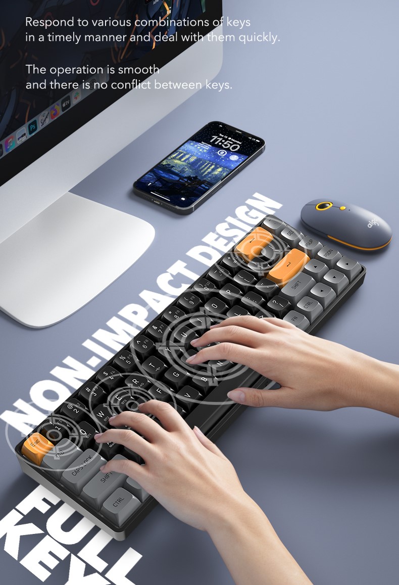 Darkflash GD68 Three-Mode Connectivity Wired/Wireless Mechanical ...