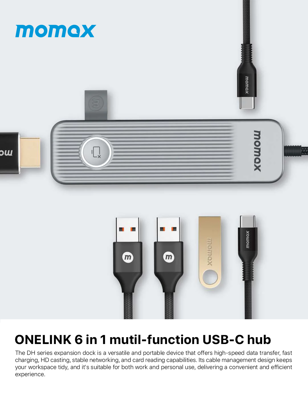 Momax Fast Charging Onelink 6 in 1 USB-C Hub | Shopee Philippines