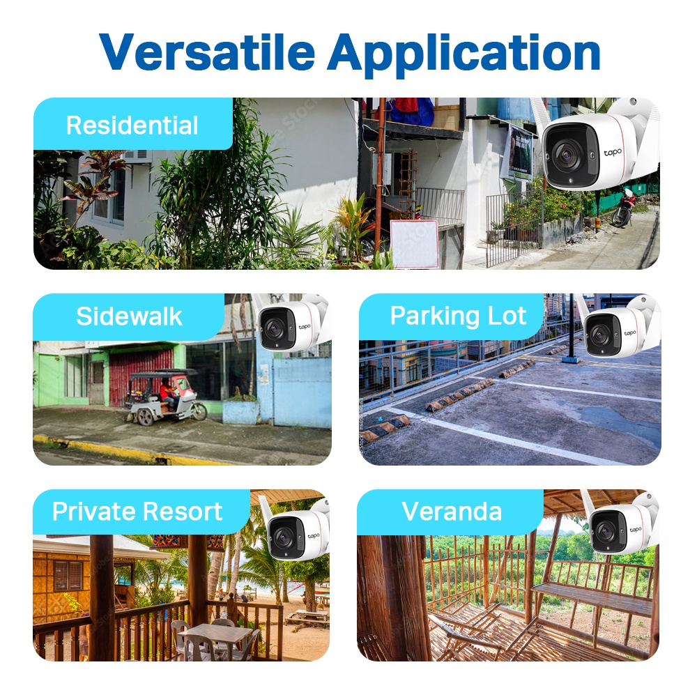 TP-Link Tapo TC65 Outdoor Security WiFi Camera 3MP CCTV IP Camera ...