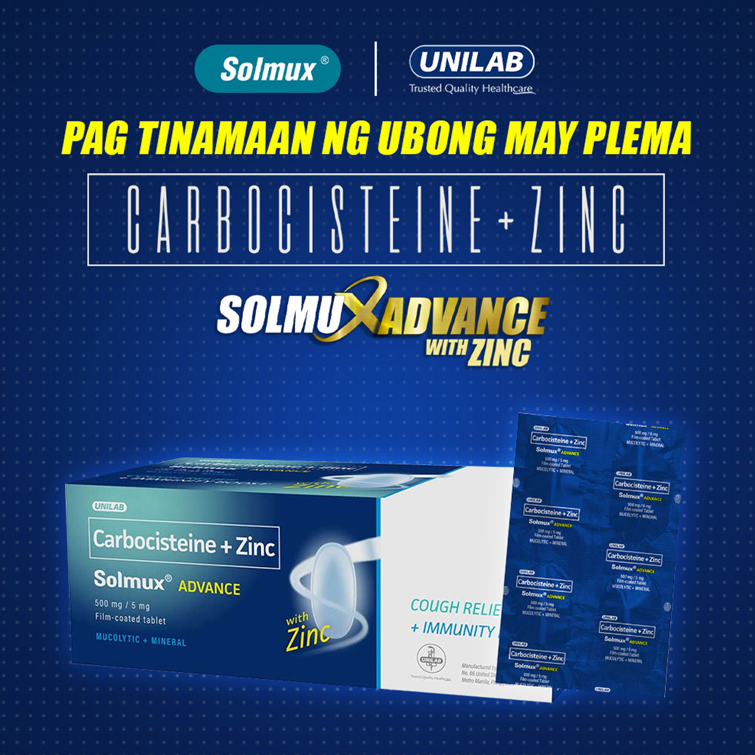 Unilab Solmux 500mg 10 Carbocisteine Capsules - Fast and Trusted Relief ...