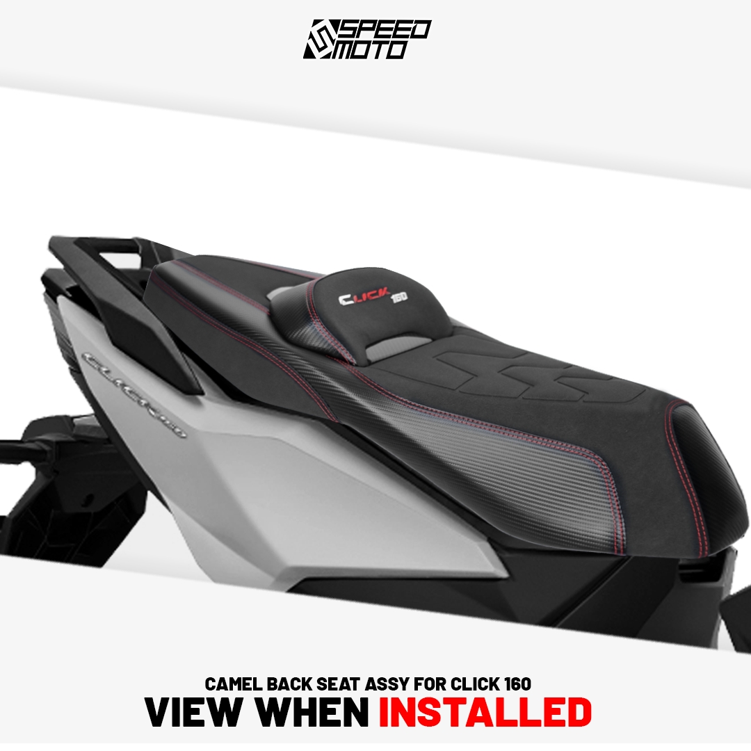 HONDA CLICK 160 CAMEL BACK SEAT ASSY WITH EMBROID LOGO PHIPSON SEAT FOR ...