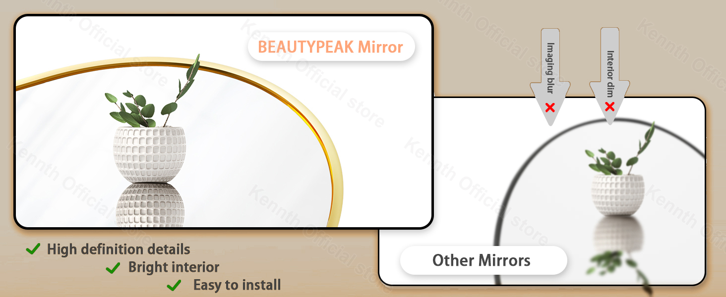 Full-length Mirror Whole Body Mirror HD 160*50cm,Fashionable Arched ...