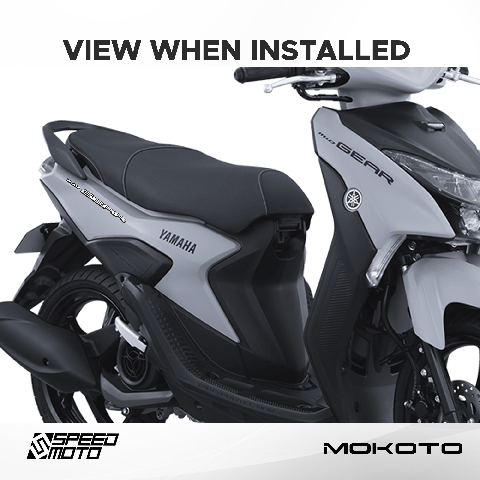 YAMAHA MIO GEAR APANESE STYLE EMBOSSED 3D STICKER EMBLEM LOGO FOR MIO ...