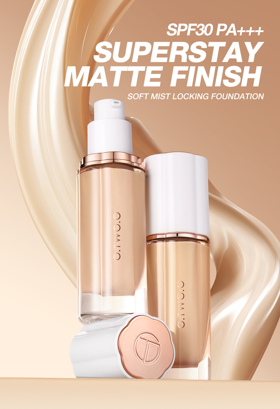 O.TWO.O Liquid Foundation Long Lasting 3 Colors Natural Concealer Matte ...