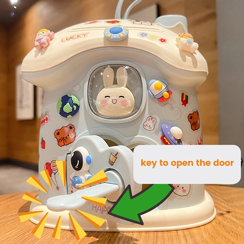 Coin Piggy Bank Alkansya with Lock and Key Coin bank Cute Piggy Bank ...