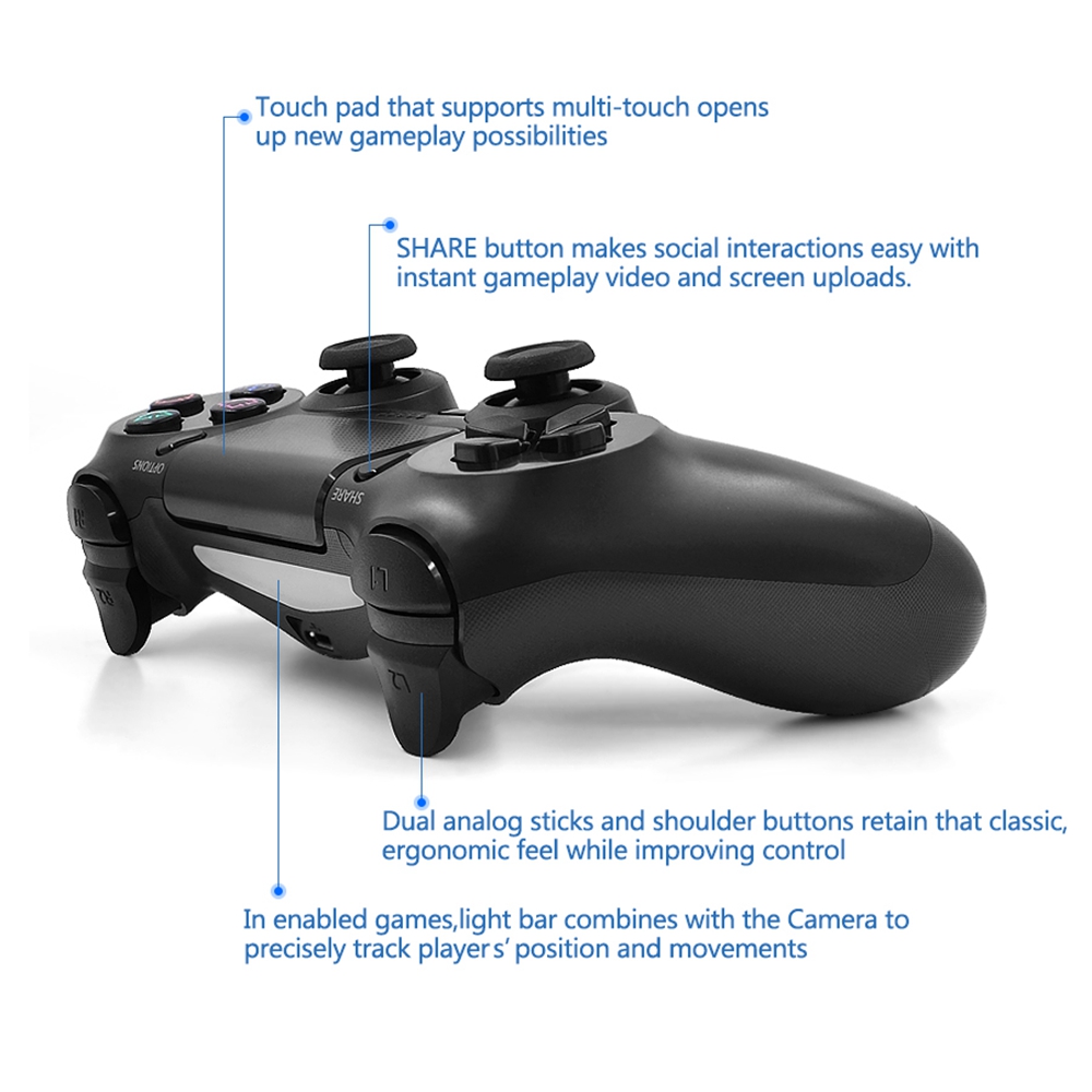 Ovleng Double Motor Wireless Joystick Gamepad Game Controller For P4 ...