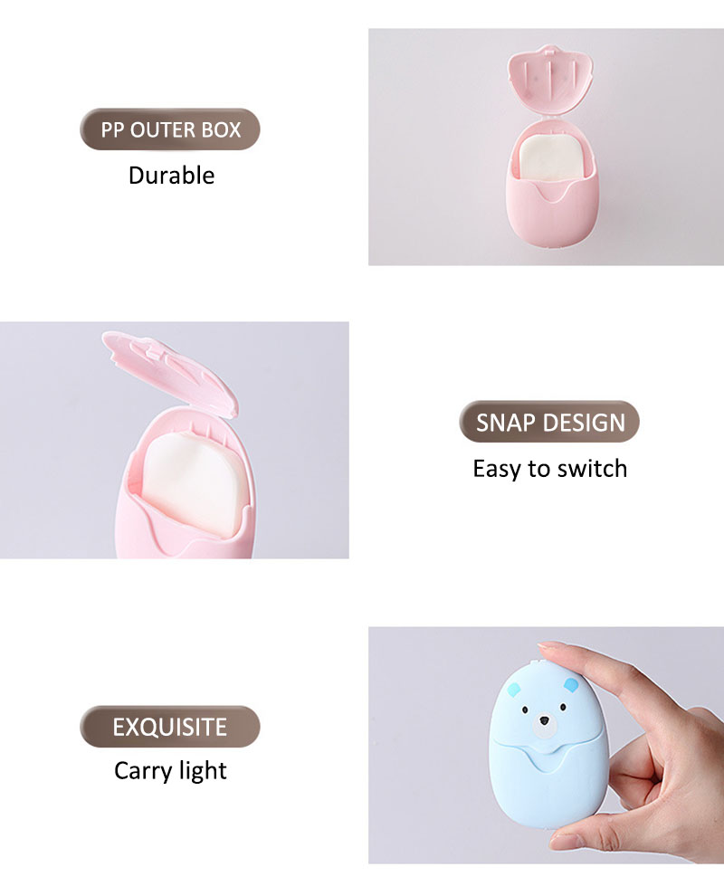 50pcs Disposable Boxed Paper Soap Scented Slice Sheets Soap Paper ...