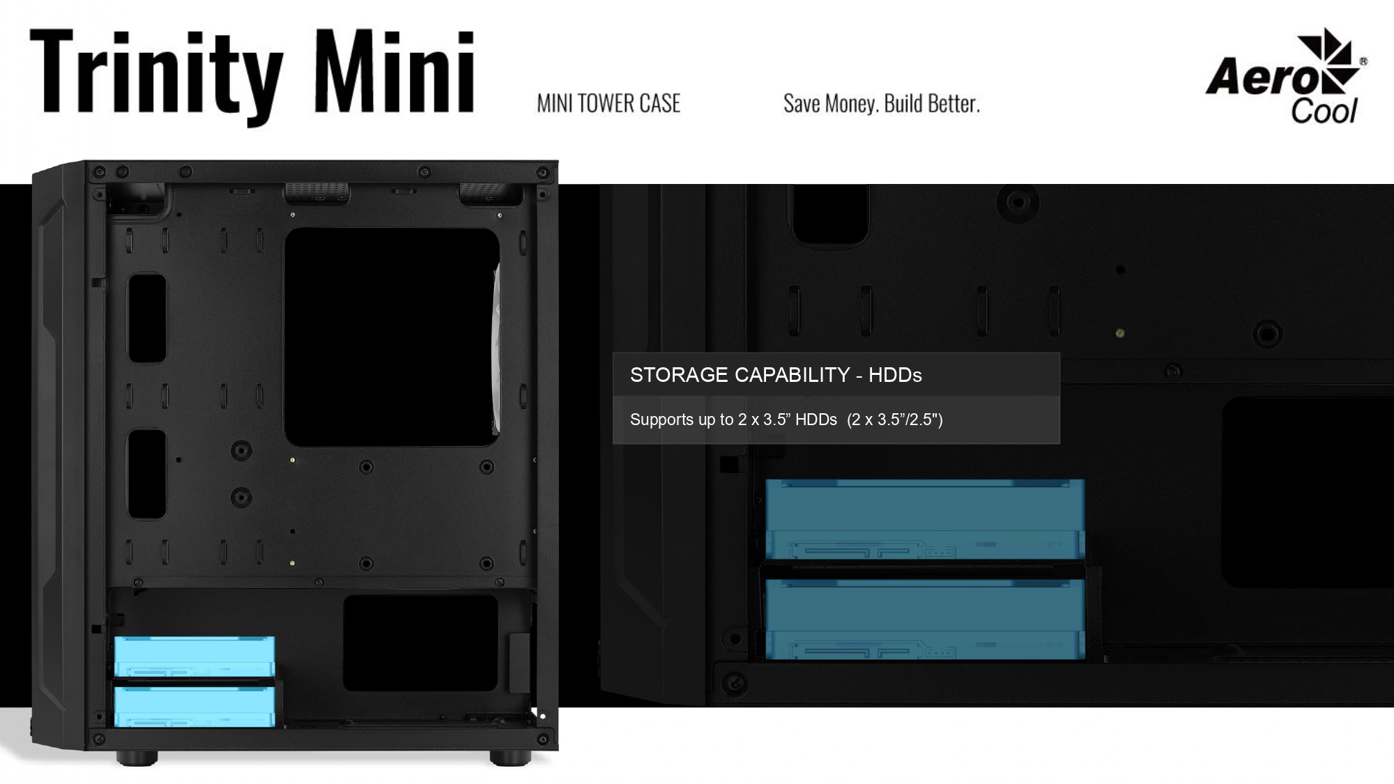 Aerocool Trinity Mini G BK V2, Micro ATX / mini-ITX Tower Case ...