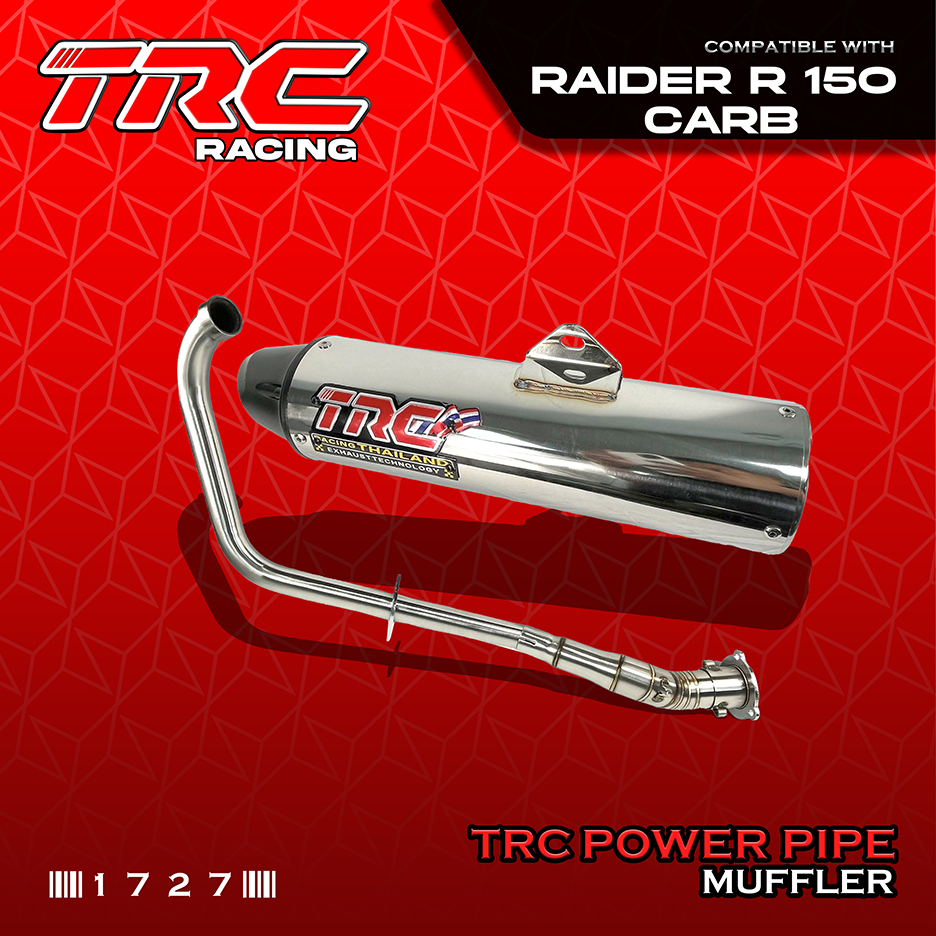 TRC Racing Power Pipe Suzuki Raider 150 Carb Muffler Exhaust with ...