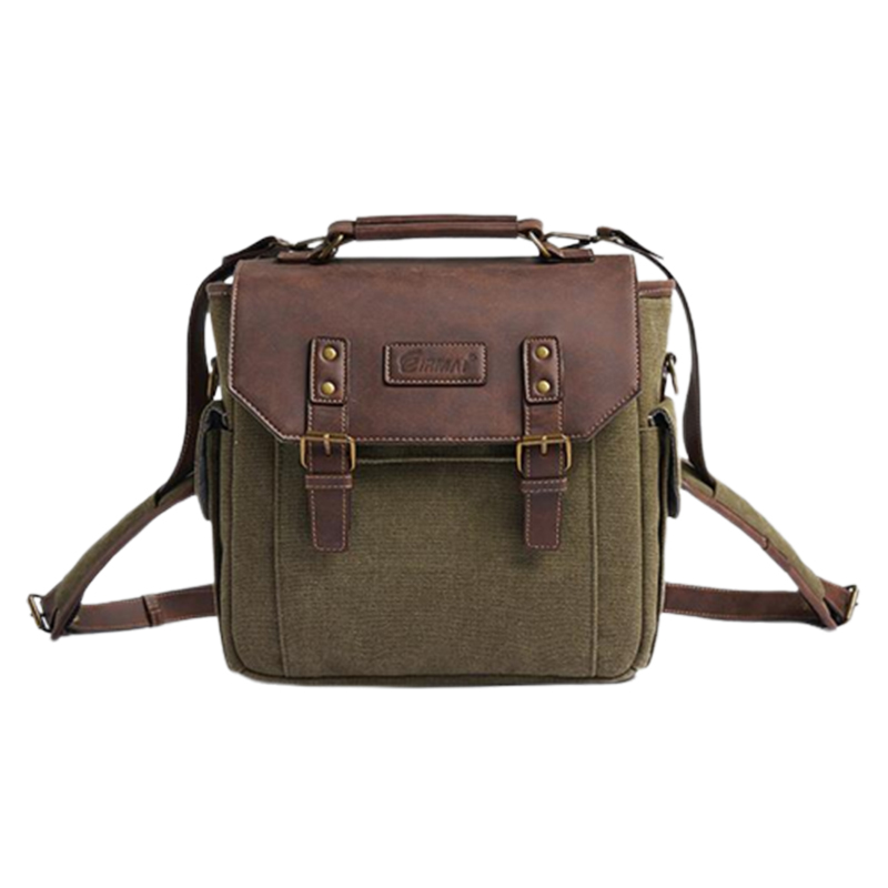 Eirmai PU Leather Digital Camera Messenger Bag DSLR, SLR, Mirrorless ...